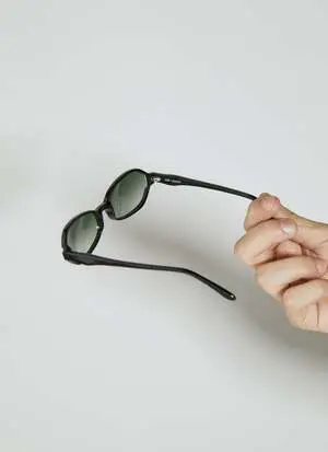 Our Legacy Oval Tinted Lens Sunglasses - Black