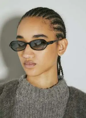 Our Legacy Oval Tinted Lens Sunglasses - Black