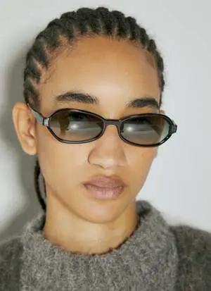 Our Legacy Oval Tinted Lens Sunglasses - Black