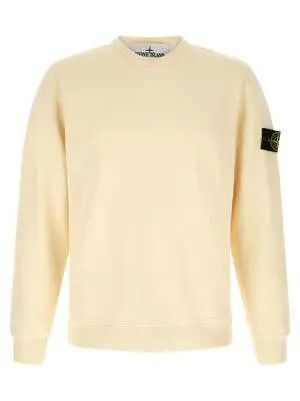 Stone Island Badge Sweatshirt - White