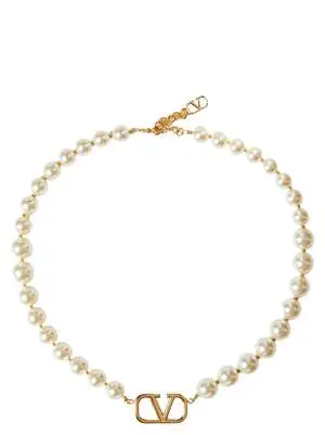 Valentino Garavani Vlogo Signature' Necklace - Gold