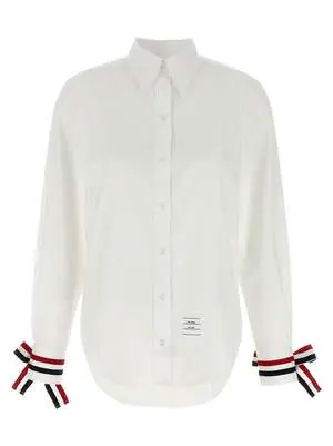 Thom Browne Rwb Tape Cuffs Shirt - White