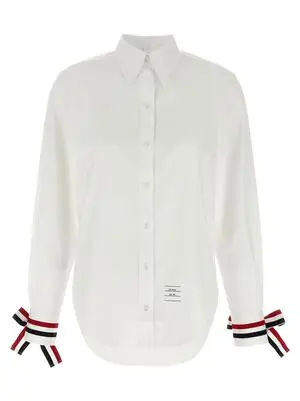 Thom Browne Rwb Tape Cuffs Shirt - White