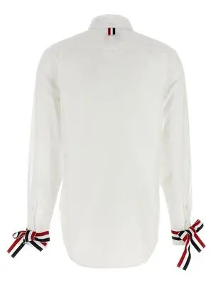 Thom Browne Rwb Tape Cuffs Shirt - White