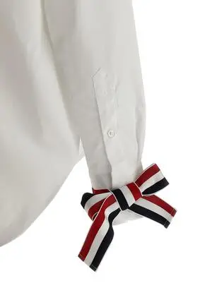 Thom Browne Rwb Tape Cuffs Shirt - White