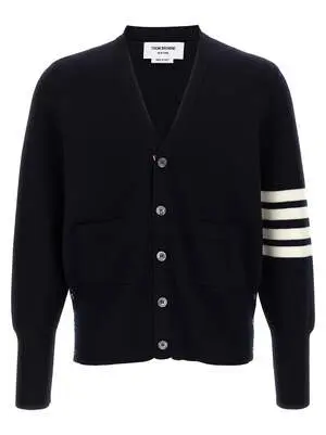 Thom Browne 4-bar' Wool Cardigan - Blue