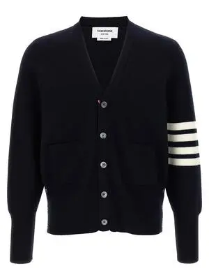 Thom Browne 4-bar Wool Cardigan - Blue