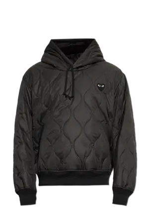 Play Comme Des Garcon Padded Jacket With Logo Patch - Black