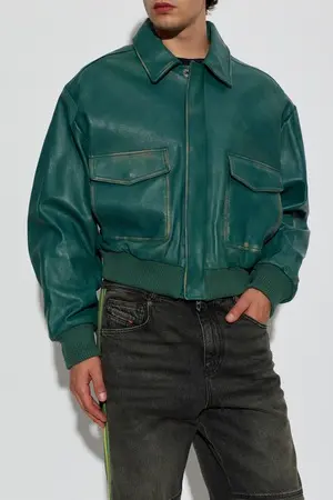 DIESEL® Leather Jacket ‘l-uman