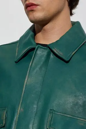 DIESEL® Leather Jacket ‘l-uman