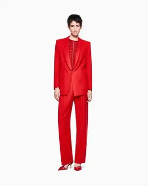 Giorgio Armani Fluid Wool Single-pleat Trousers