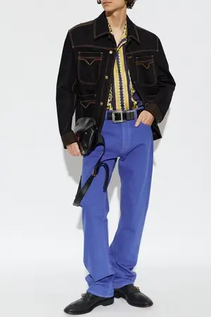 Versace Silk Shirt With "new Barocco" Print