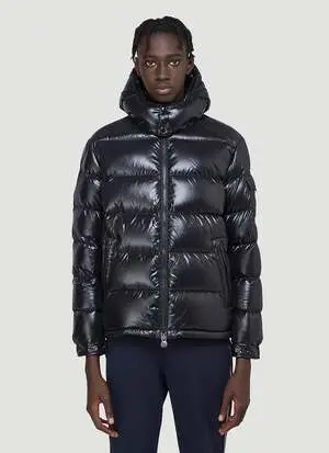 Moncler Detachable Hood Padded Down Jacket - Black