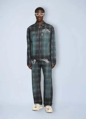 Off-White Check Jacq Slim Relax Jeans