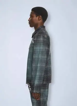 Off-White Check Jacquard Slim Relax Jeans - Multicolor
