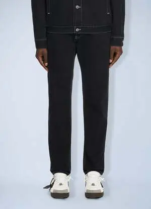 Off-White Half Arrow Tapered Jeans - Black