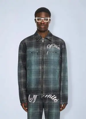 Off-White Check Jacq Den Skate Coach Jkt