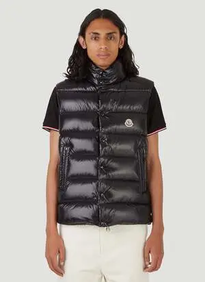 Moncler Tibb Down Vest Jacket - Black