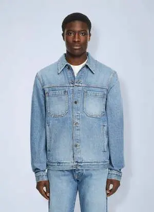 Off-White Half Arrow Denim Skate Jacket - Blue