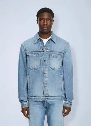 Off-White Half Arrow Denim Skate Jacket - Blue
