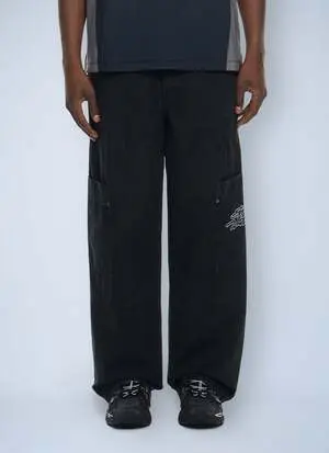 Off-White Script Garment-dyed Cotton Cargo Pants
