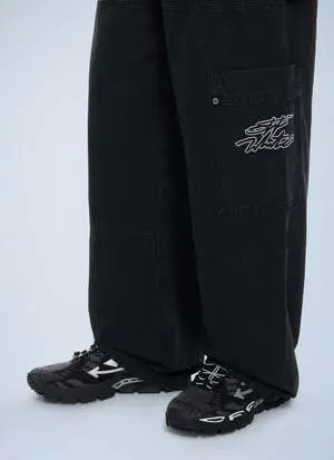 Off-White Script Garment-dyed Cotton Cargo Pants