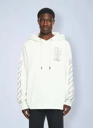 Off-White Outline Double Arrow Skate Hoodie - Pink