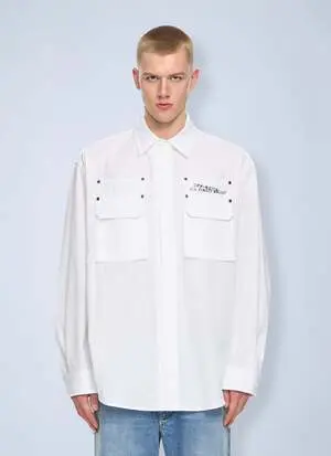 Off-White Type Arrow Poplin Overshirt - White