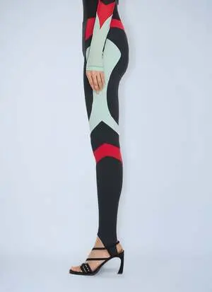 Off-White Color Block Leggings