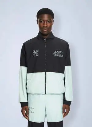 Off-White Marker Nylon Relaxed Tracktop - Black