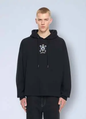 Off-White Jewel Arrow Loose Hoodie - Black
