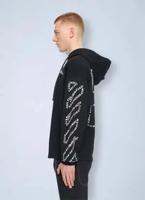 Off-White Type Arrow Diagonal Loose Hoodie