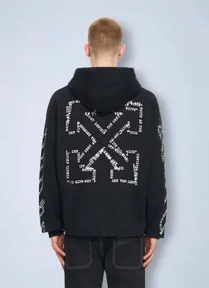Off-White Type Arrow Diagonal Loose Hoodie