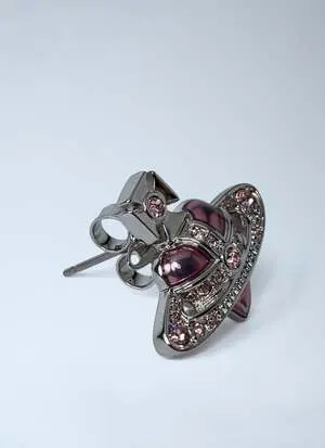 VIVIENNE WESTWOOD New Diamante Heart Earrings