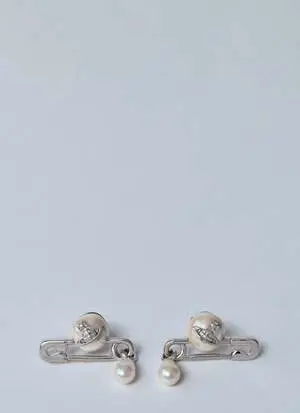 VIVIENNE WESTWOOD Claude Small Stud Earrings - Silver