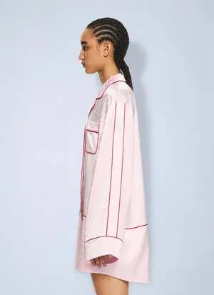 Off-White Jacquard Satin New Roxy Pajama Dress