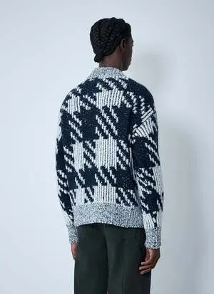 Dries Van Noten Check Wool-blend Sweater