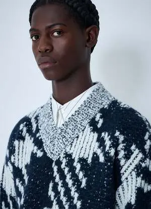 Dries Van Noten Check Wool-blend Sweater