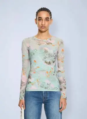 Off-White Light Jersey Storytelling Double Top