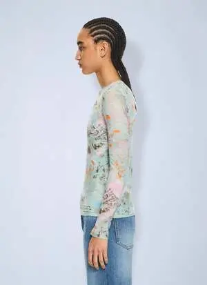 Off-White Light Jersey Storytelling Double Top
