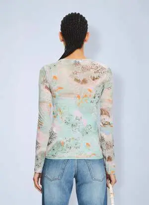 Off-White Light Jersey Storytelling Double Top