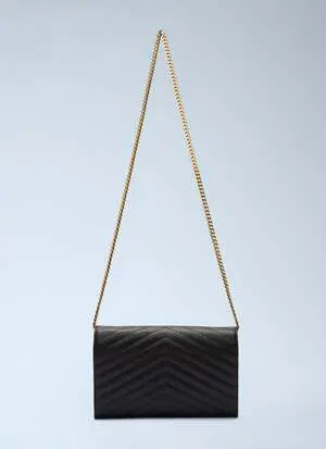 Saint Laurent Cassandre Matelassé Chain Wallet