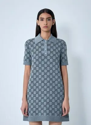 Gucci Polo Mini Dress - Gray