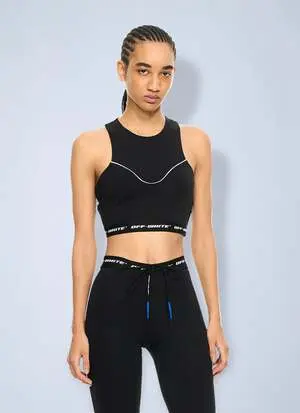 Off-White Logoband Crop Top - Black