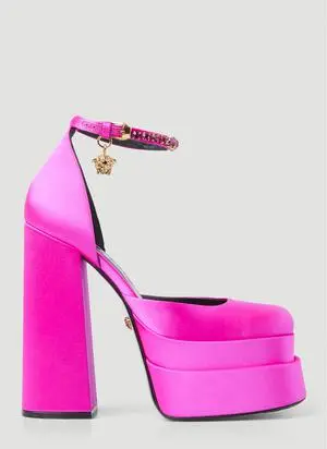 Versace Medusa Aevitas Platform Heels - Pink