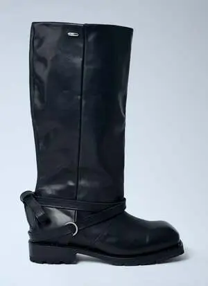 Our Legacy High Engine Leather Boots - Black