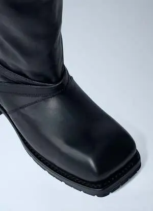 Our Legacy High Engine Leather Boots - Black