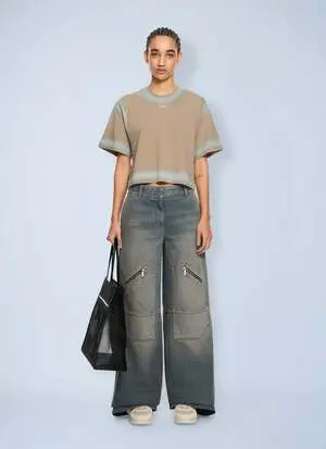 Off-White Spray Off Stamp Crop T-shirt
