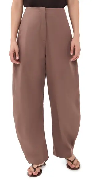 Source Unknown Edolo Barrel Leg Trousers - Brown