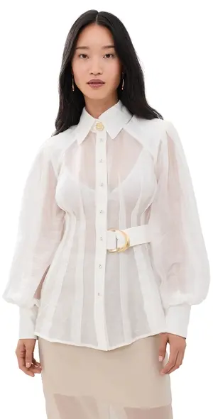 Aje Rosanna Shirt - Ivory